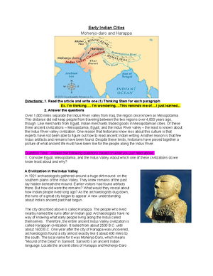 Ancient Mohenjo Daro Map