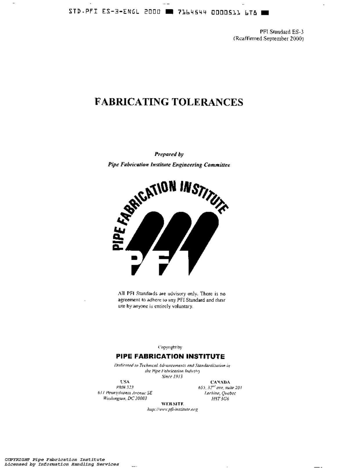 STD.PFI ES-3 - ESTANDAR - ~ S T D. P F I ES-3-ENGL 2000 7 L b 4 5 4 4 ...
