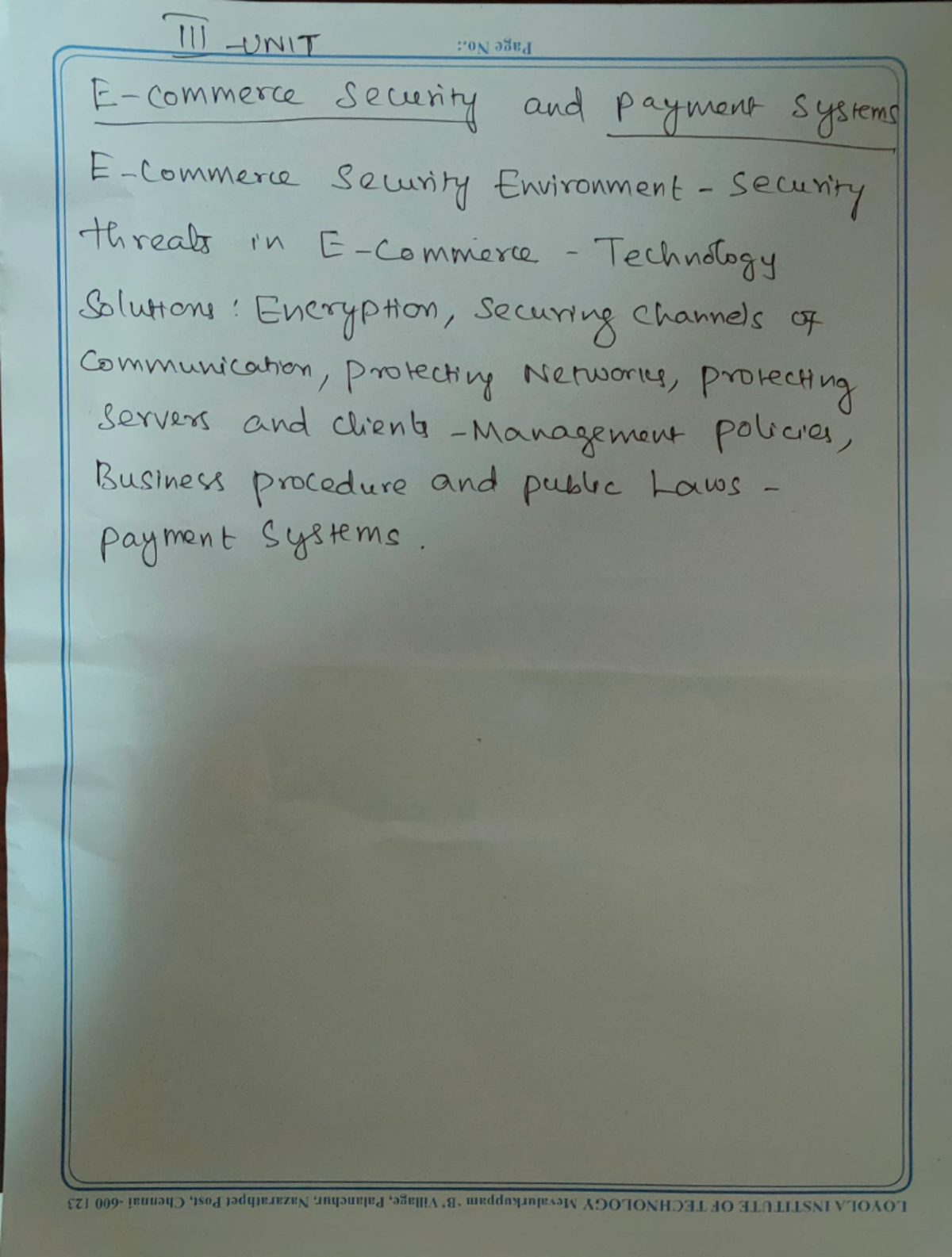 E-Commerce unit-3 written notes -Comwmerce Se unty and Paywmant Sysemd ...