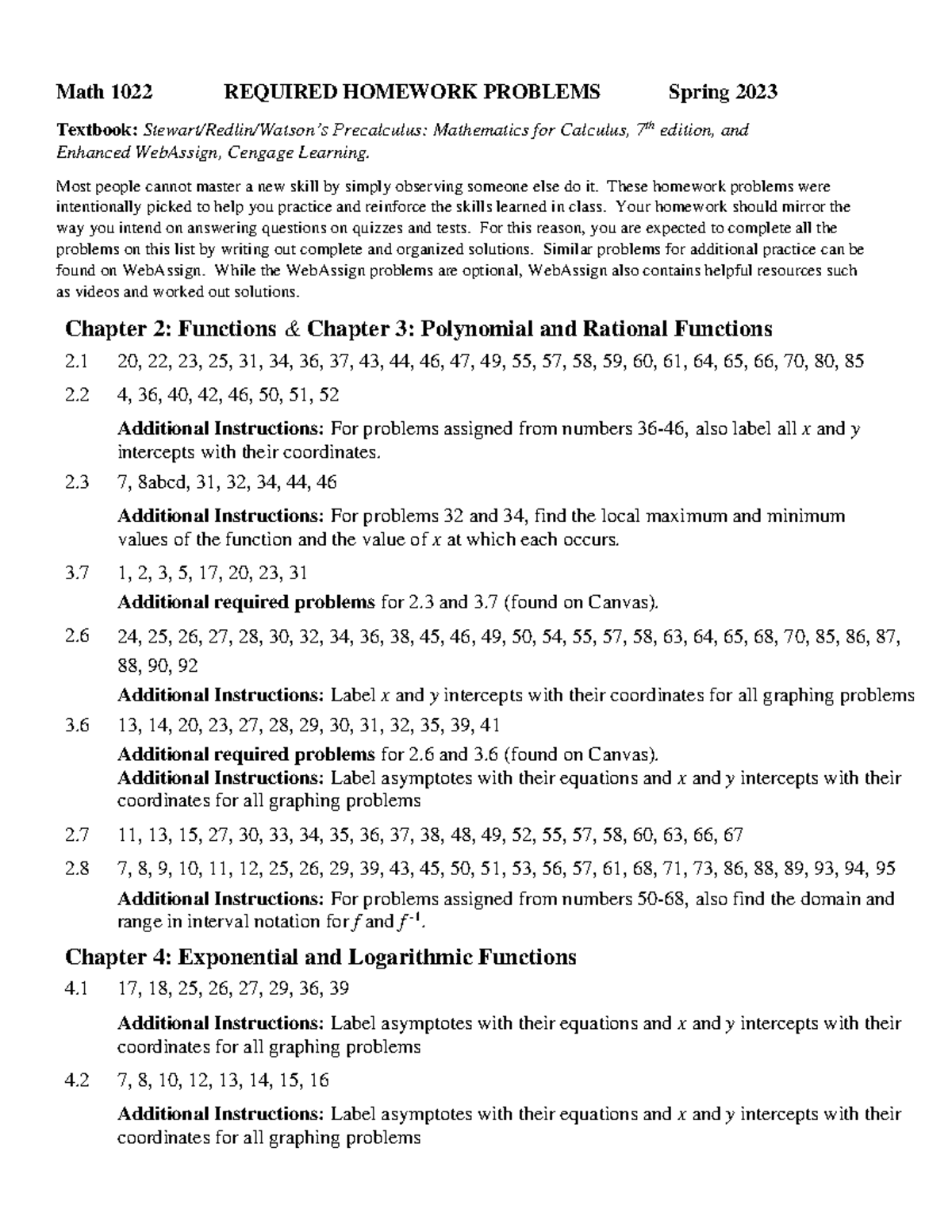 Temple University Math 1022 - Homework Problems - Spring 2023 - Math ...