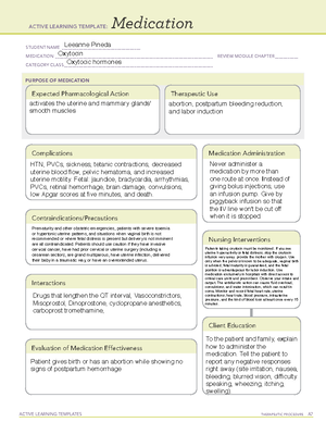 Rhogam - ATI LEARNING TEMPLATE - ACTIVE LEARNING TEMPLATES THERAPEUTIC ...