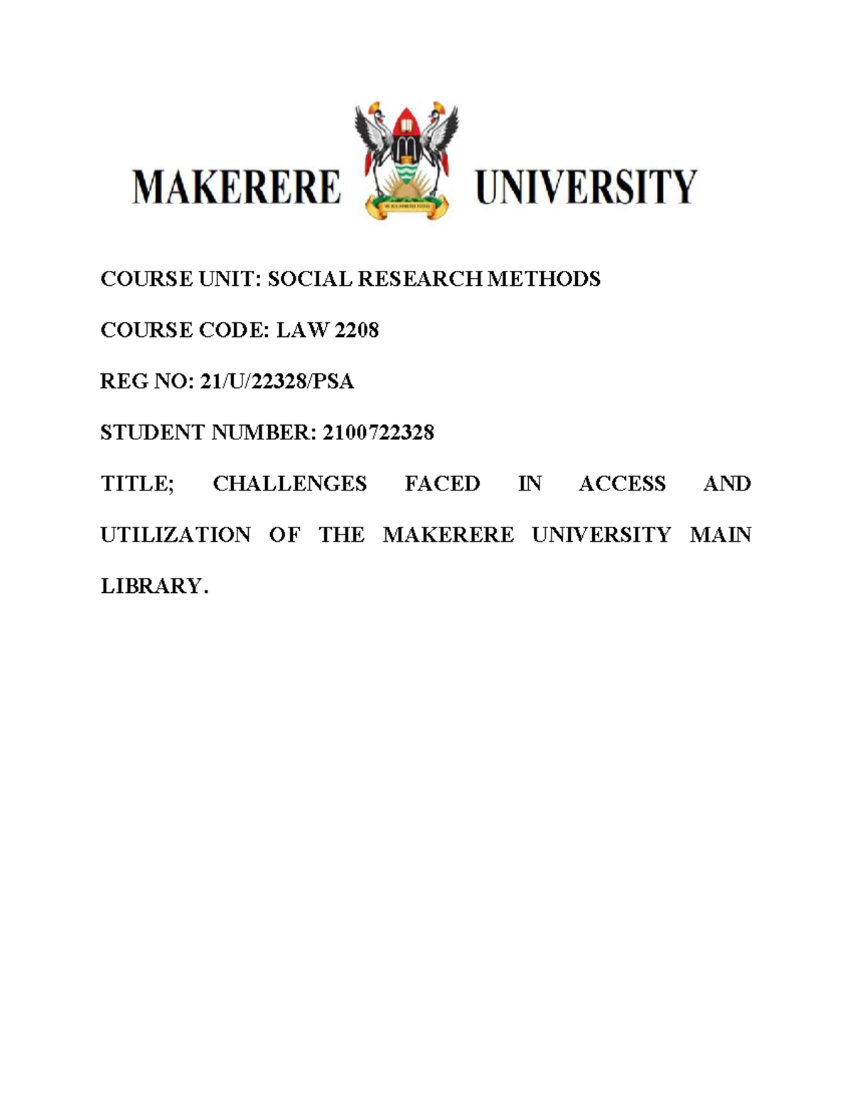 Kinkoz cos work guide on writing a proposal - COURSE UNIT: SOCIAL ...