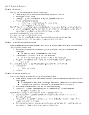 C190 Module 15: Heredity - U6-M15: Heredity Every cell has DNA arranged ...