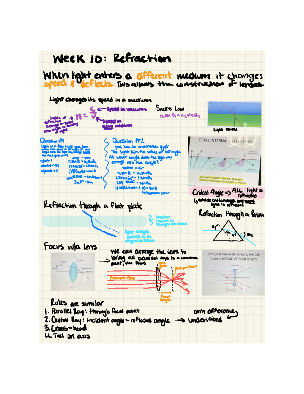 Refraction - PHYS 153 - Studocu