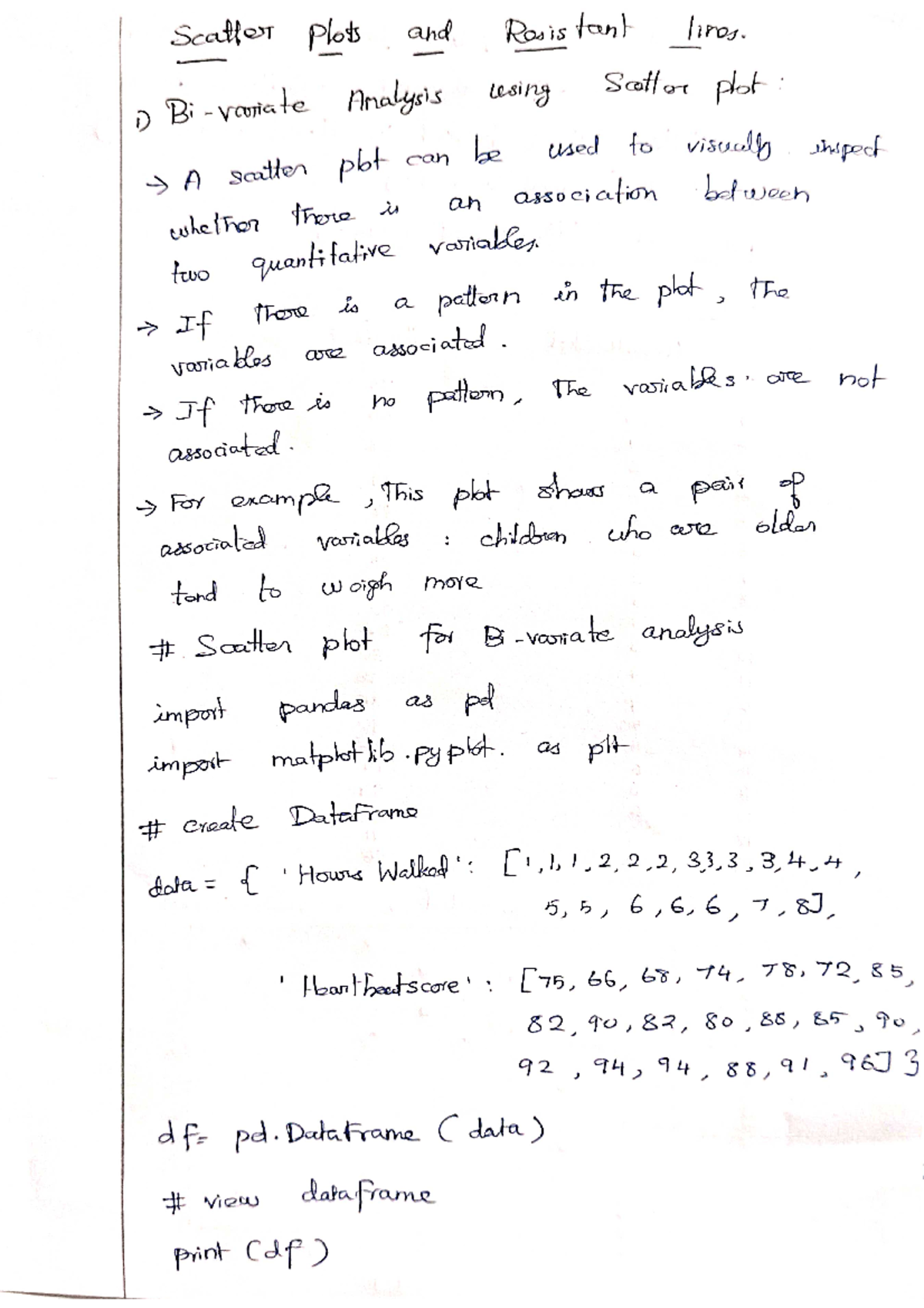 exploratory data analysis-unit 4 bivariate analysis -scatter plots and resistant lines - Scatter ...