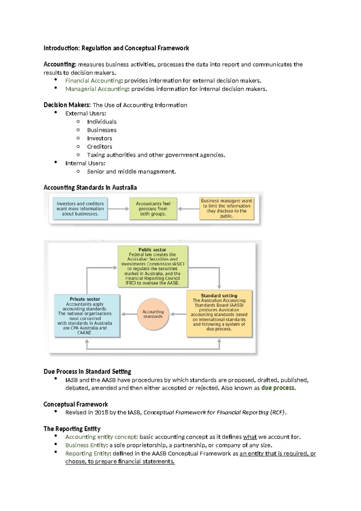 AYB106 Week 1 Lecture Notes - Introduction: Regulation and Conceptual ...