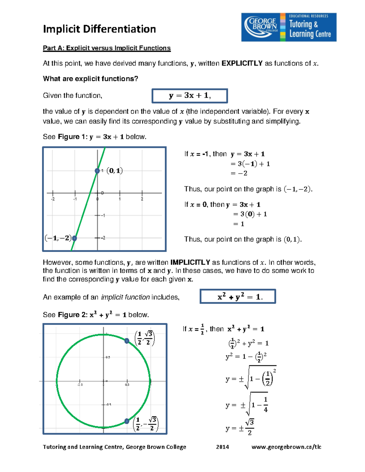 Implicit Differentiation 3 - Part A: Explicit versus Implicit Functions ...