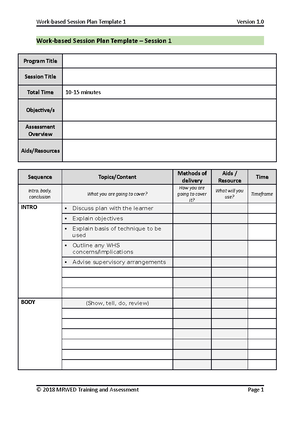 7a. Individualised Learning Plan Template 1 v1 - Individualised ...