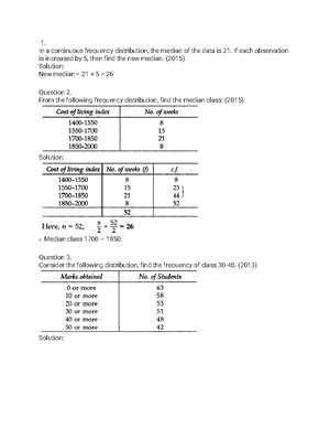 Statistics Questions with answers .3 pdf - Mathematical Statistics ...