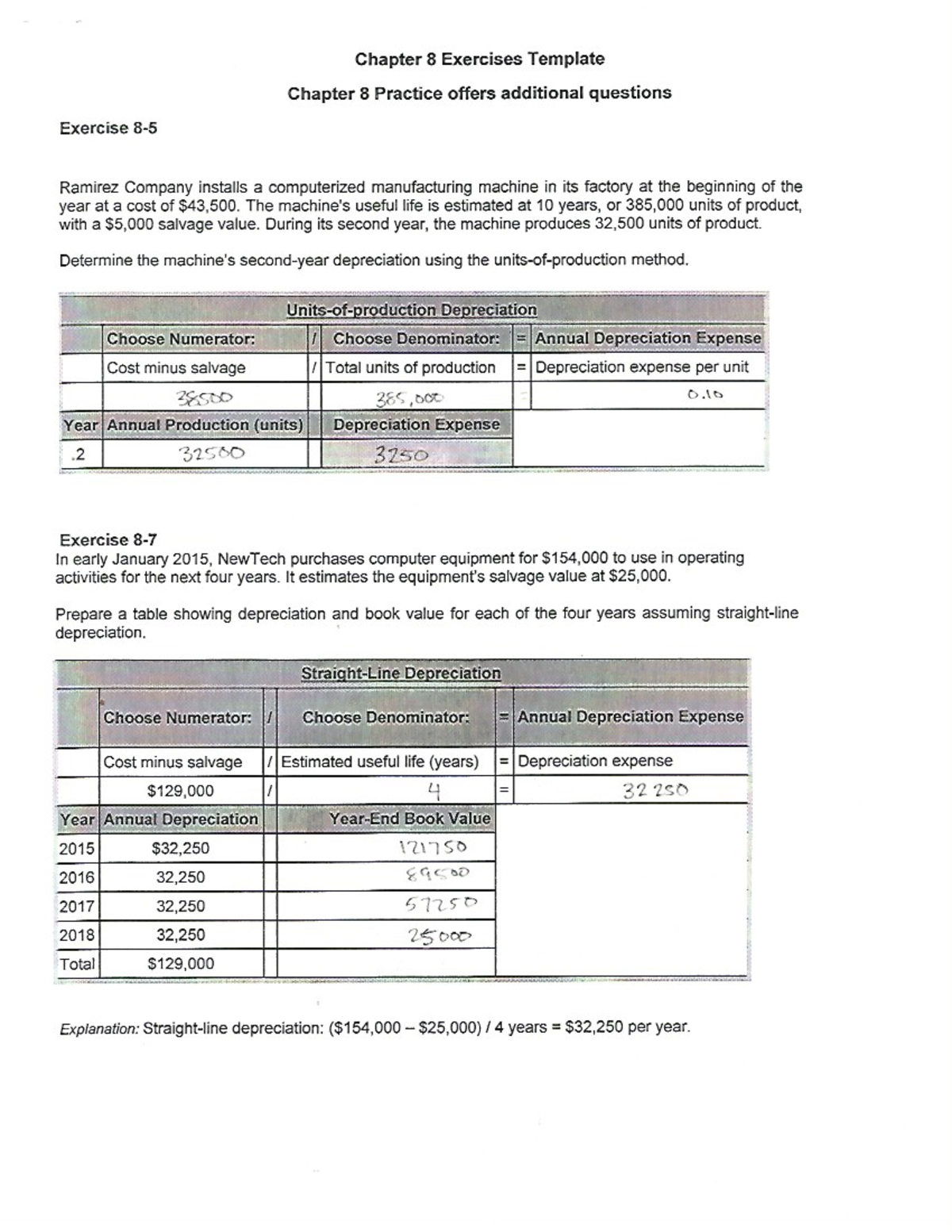 Chapter 8 Exercise Answers - Chapter 3 Exercises Template Chapter 3 ...