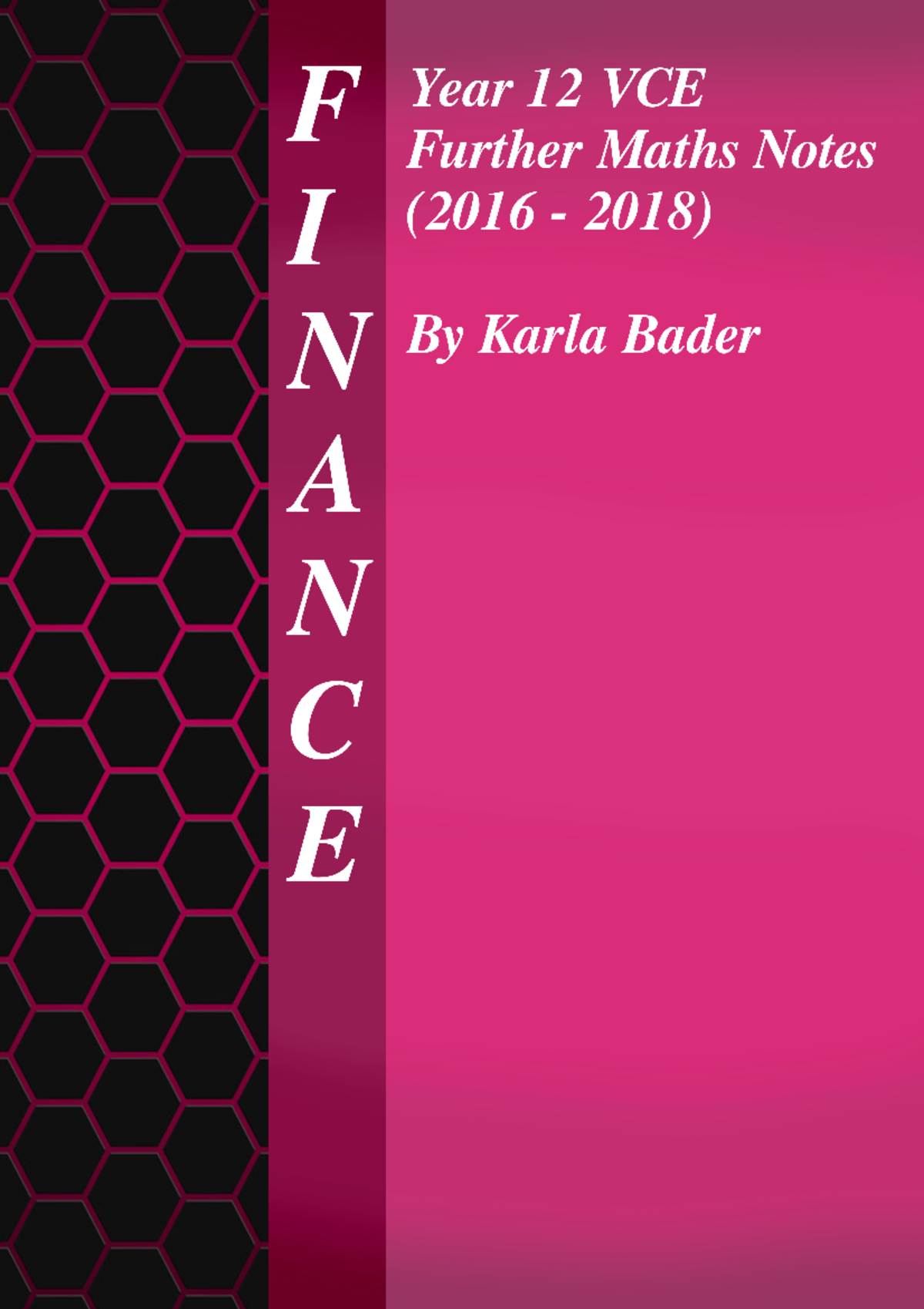 2018 VCE Public Use - 12 FM Notes - Finance (3) theory not - Recursion ...