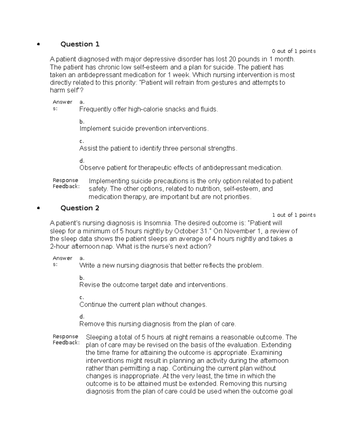 Psych quiz (week 2) (chaps. 7-9) - Question 1 0 out of 1 points A ...