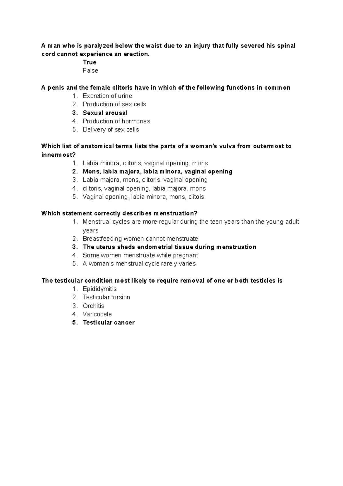 Ch. 2 and 3 Quiz - Human Sexual Behavior - Google Docs - A man who is ...