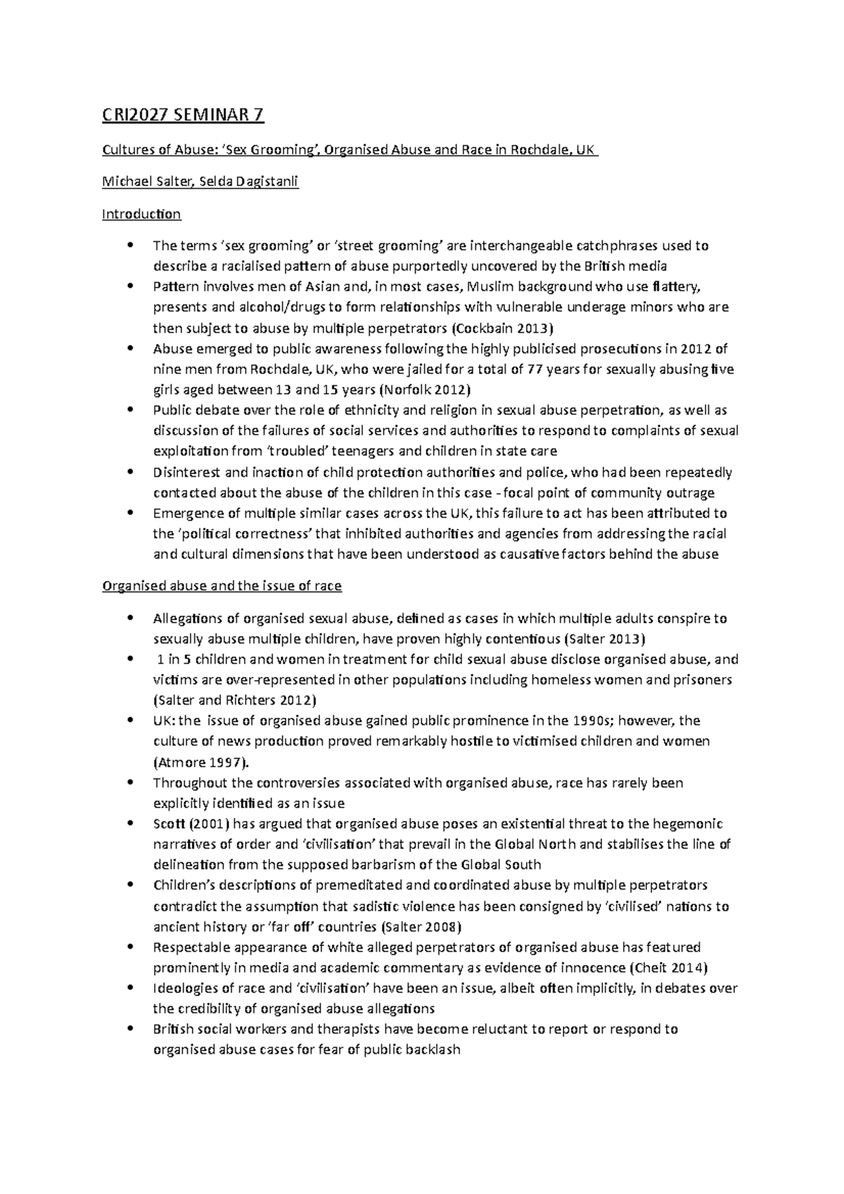 CRI2025 Seminar 7 - Clare Kinsella - CRI2025 - EdgeHill - Studocu