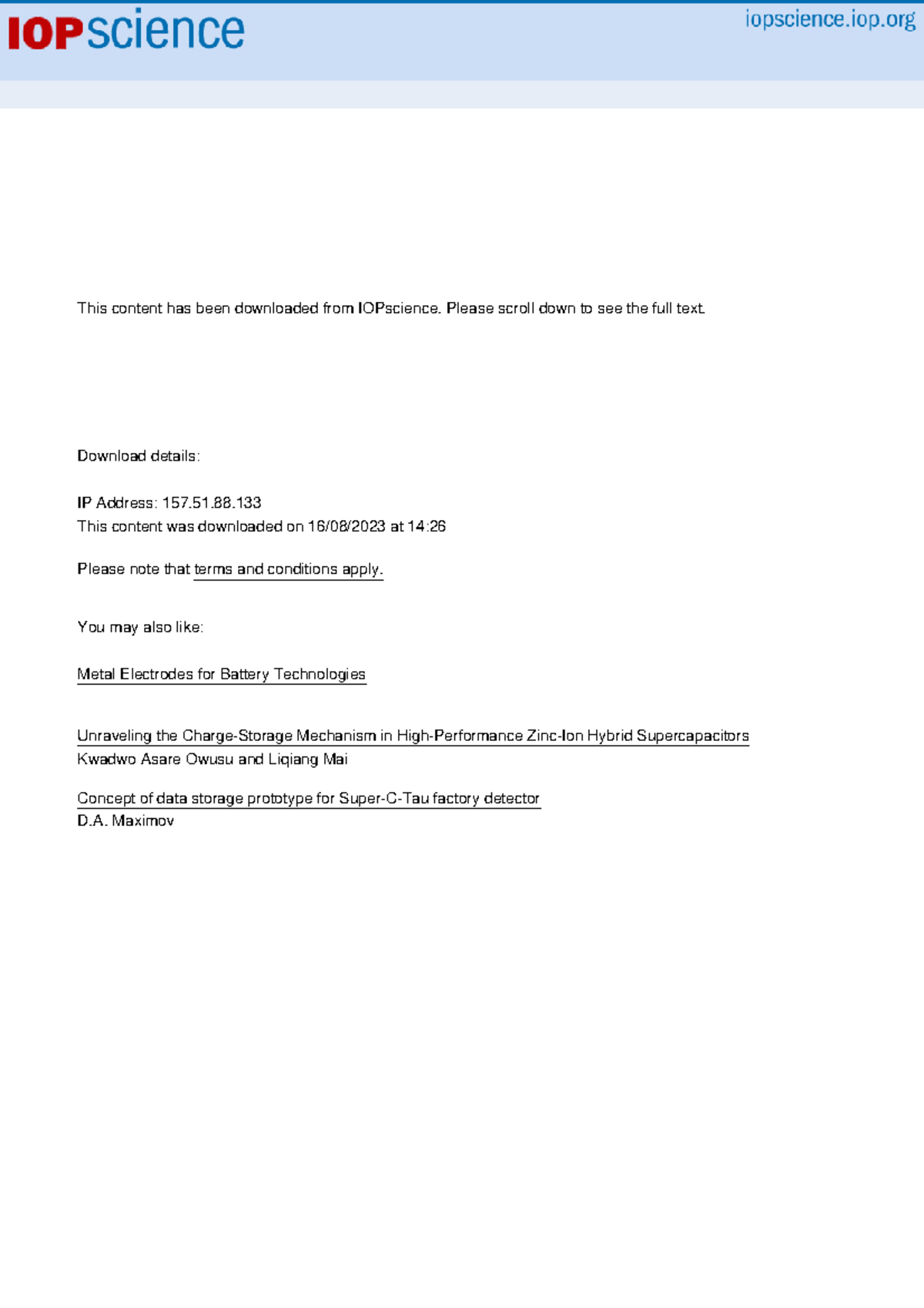 978 0 7503 1531 9 - nothing - This content has been downloaded from IOPscience. Please scroll ...