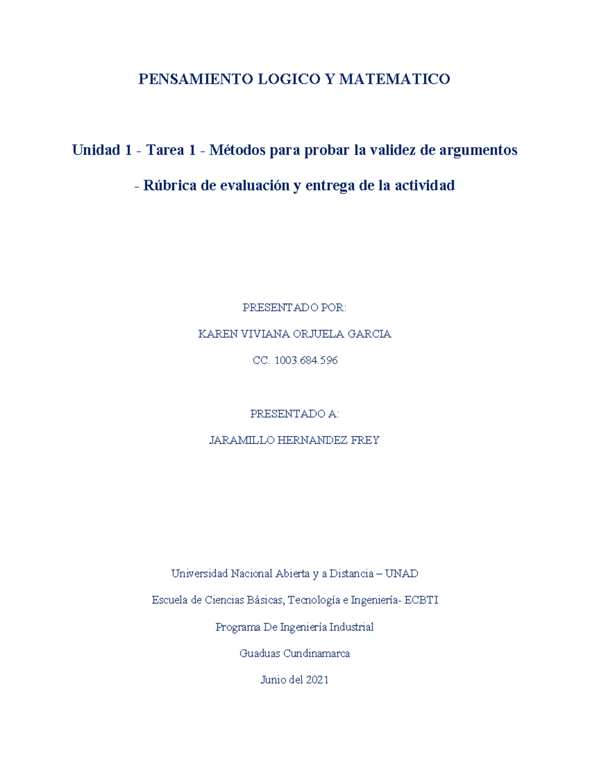 2006 11 51 Tarea 1 karen orjuela - PENSAMIENTO LOGICO Y MATEMATICO ...