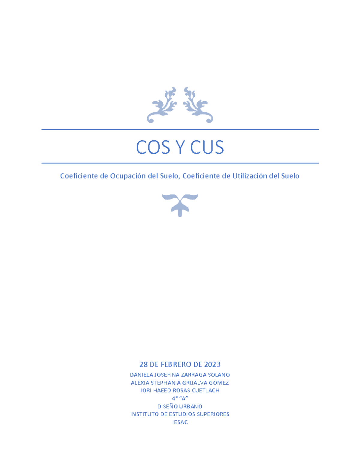 Cos y cus - COS Y CUS Coeficiente de Ocupación del Suelo, Coeficiente ...