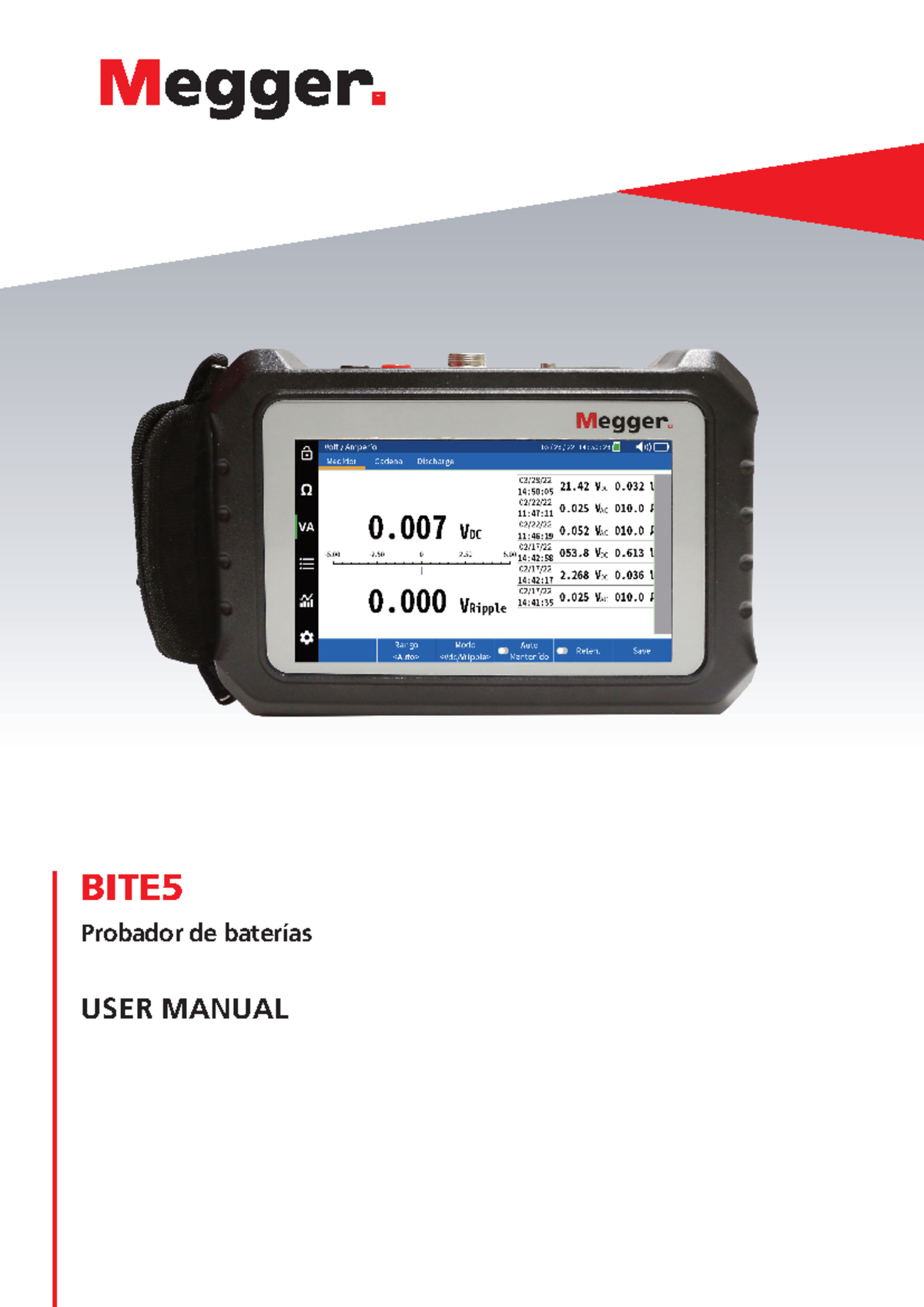 BITE5 UG ESLA - BITE 5 - BITE Probador de baterías USER MANUAL La ...