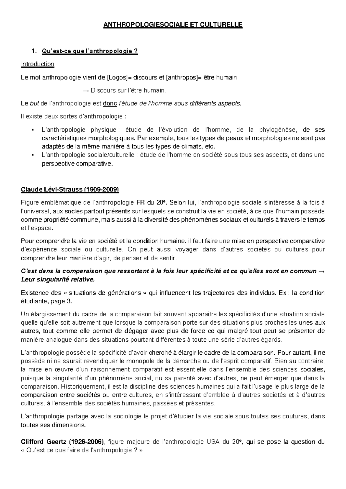 Anthropologie culturelle et sociale - Socad 101 - ANTHROPOLOGIESOCIALE ...