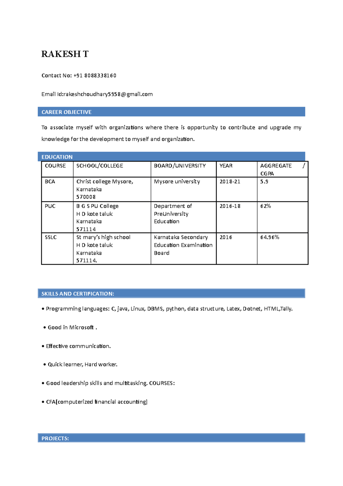 Rakesh T1 - gsssssssssssssssss - RAKESH T Contact No: +91 8088338160 ...