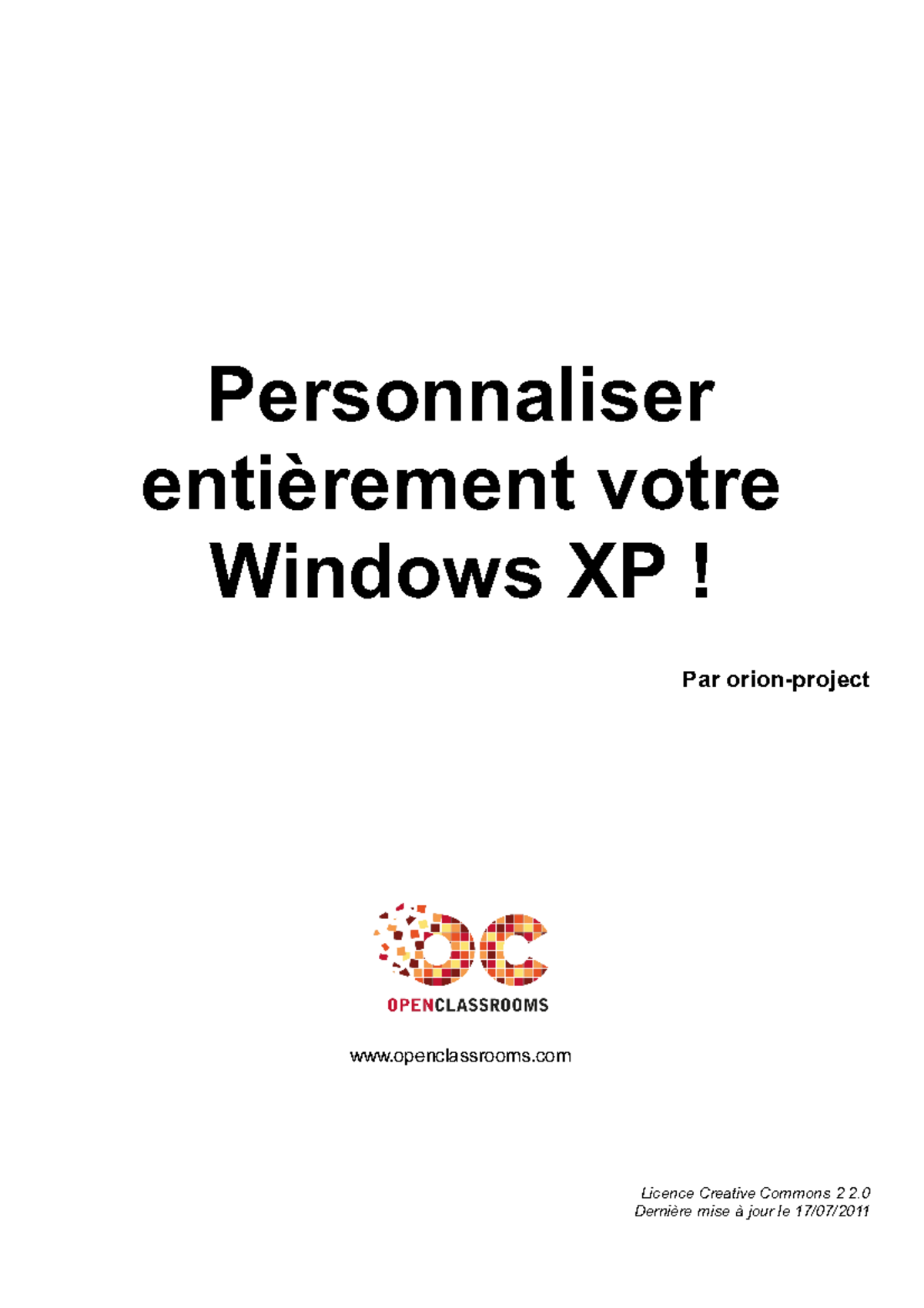 personnaliser entierement votre windows xp - Personnaliser entièrement ...