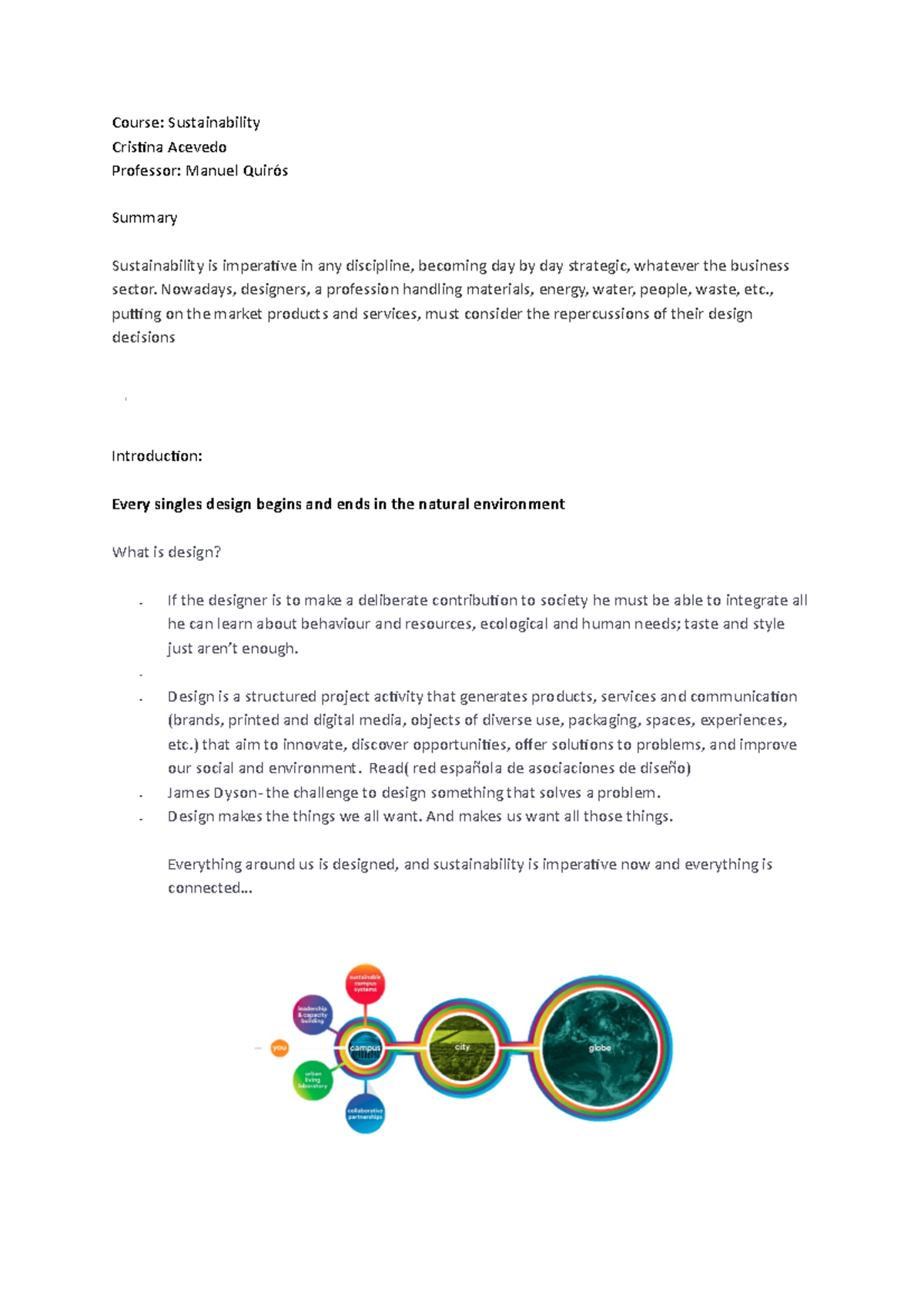 Sustainability notes - apuntes de sostenibilidad - Course ...