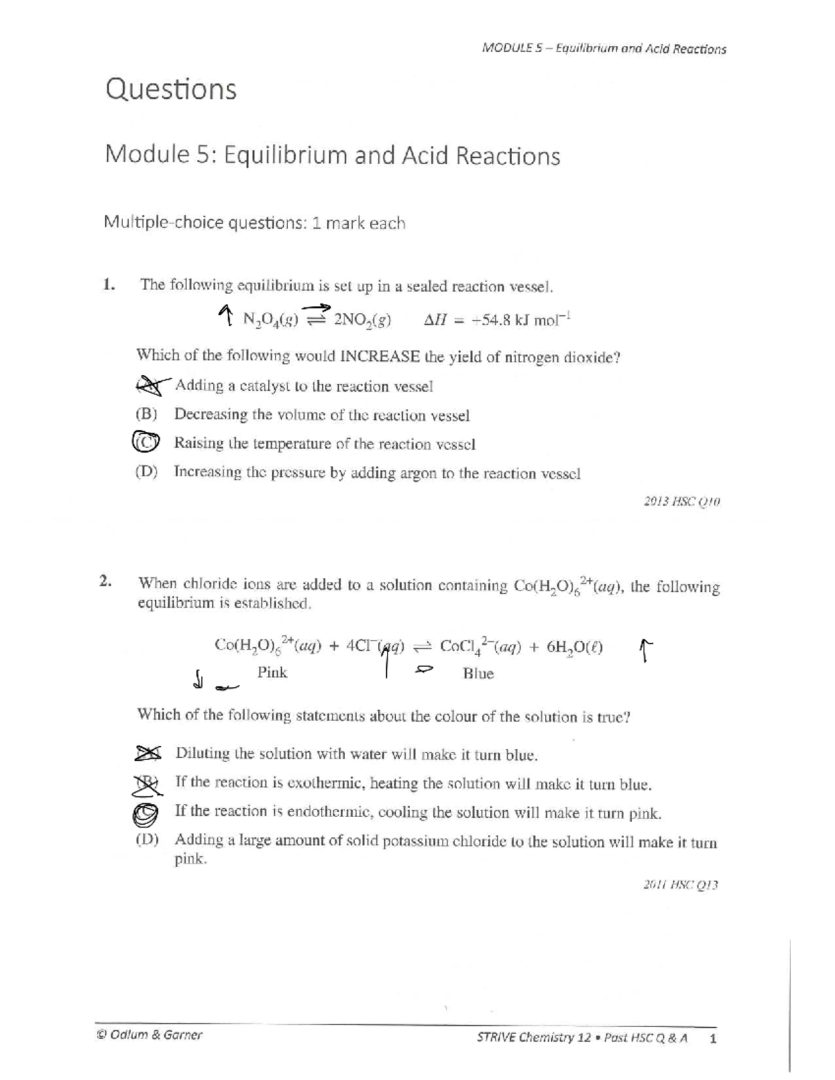 Module 5 Chemistry Question - Studocu