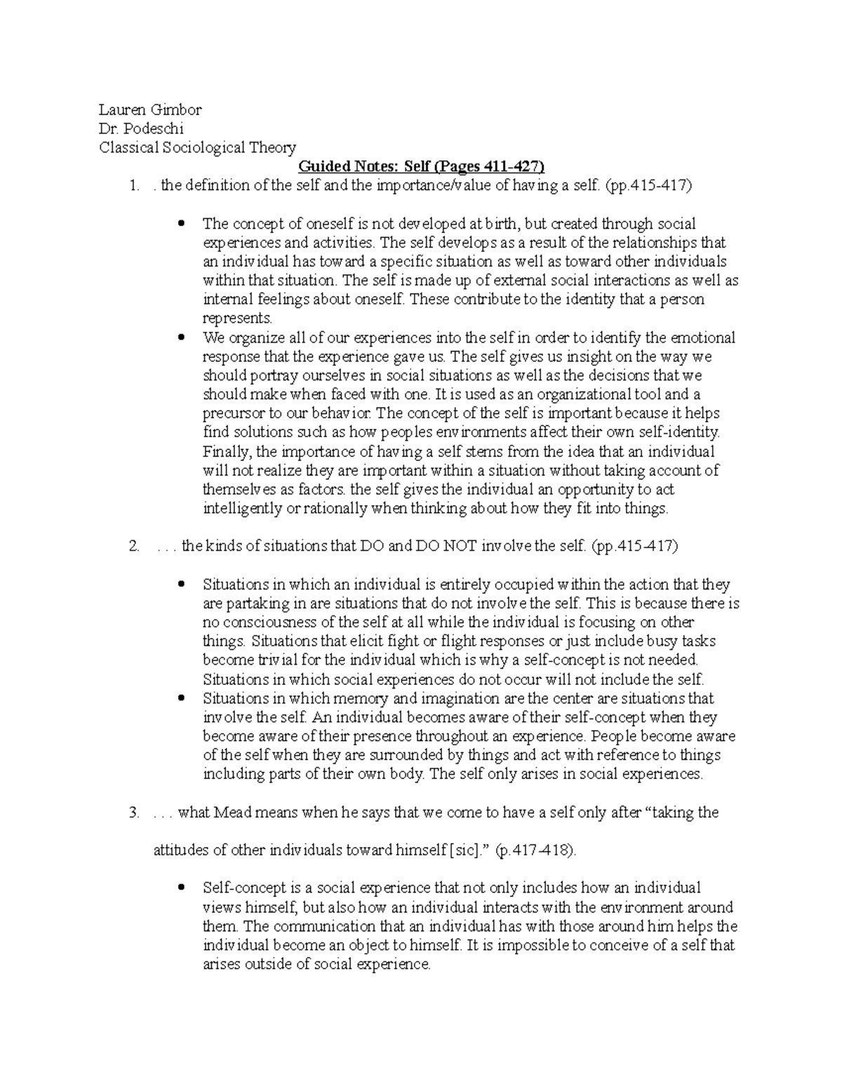 Guided notes -self - Dr. Donovan - Lauren Gimbor Dr. Podeschi Classical ...