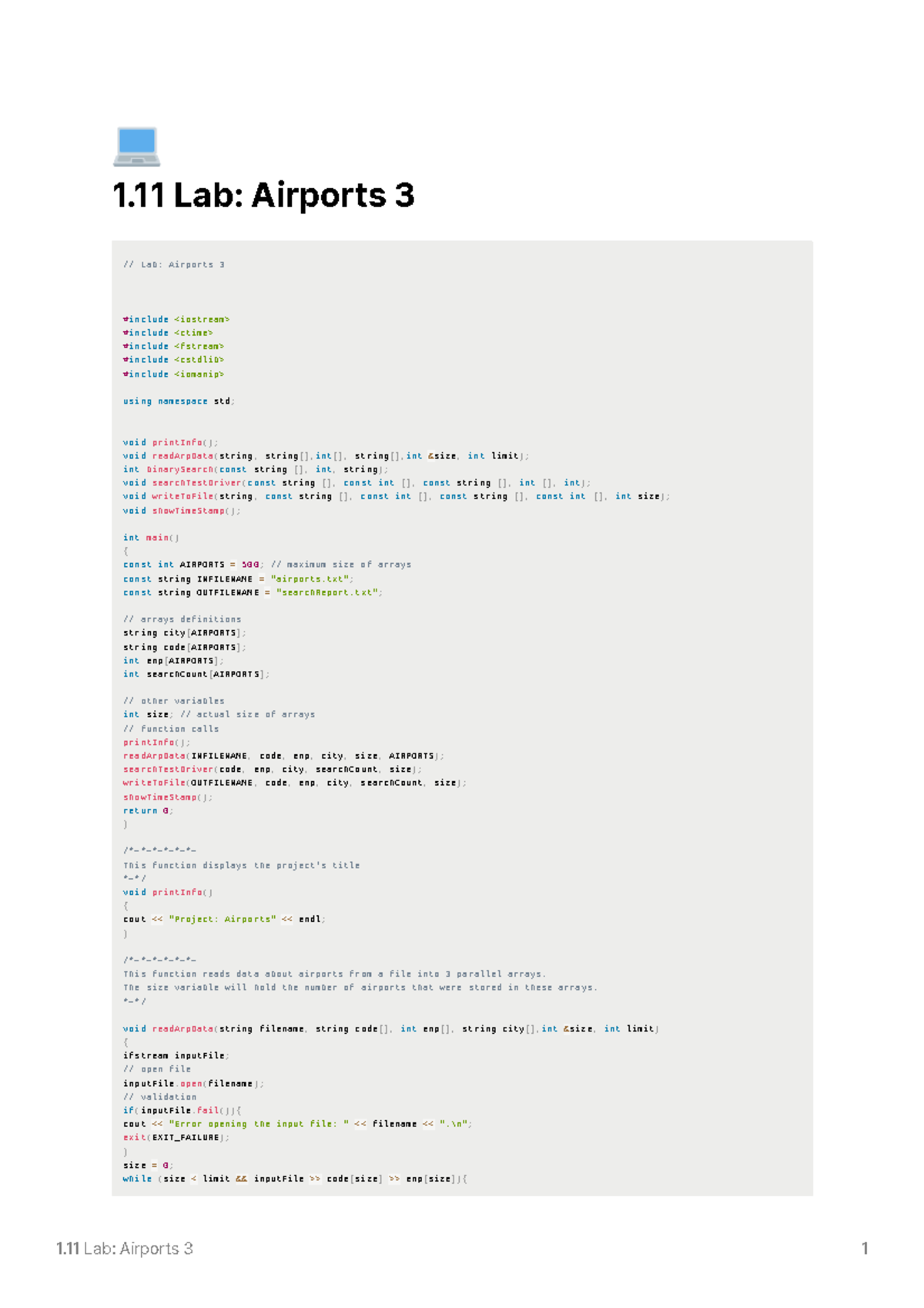 Source Code 1 10 Lab Airports 3 Ԇ ԆԆ Lab Airports 3 Ԇ 1 Lab Airports 3 Lab Airports 3