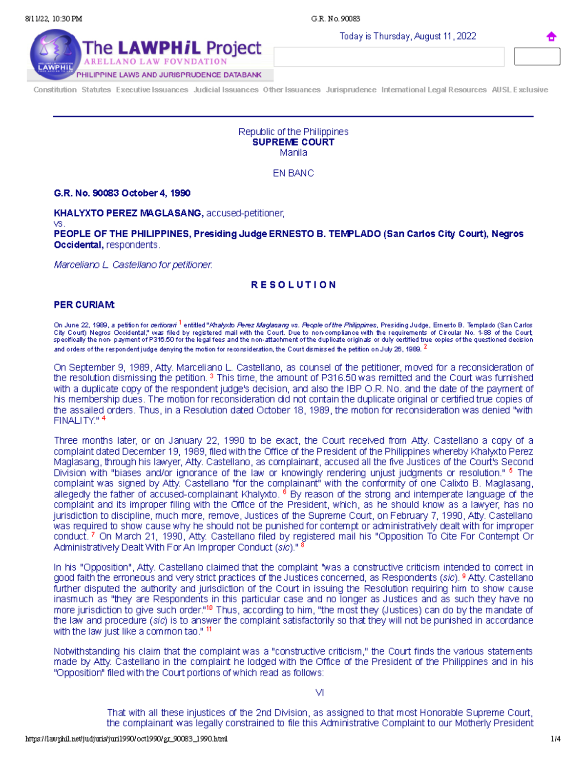 4. Maglasang vs. People (190 SCRA 306) - Constitution Statutes ...