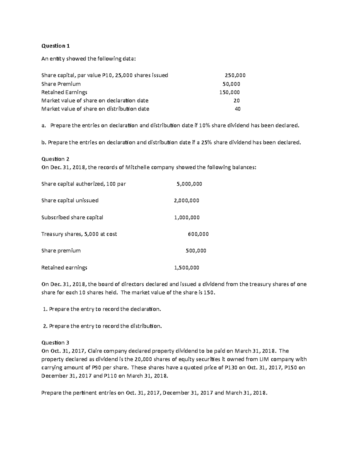 Dddff - Exam preparatory notes - Quesion 1 An enity showed the ...