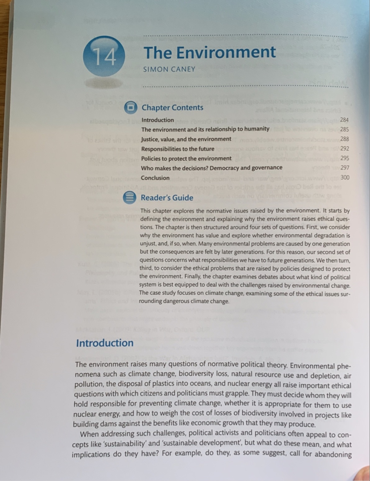 Essential reading environment - POL2090 - Studocu