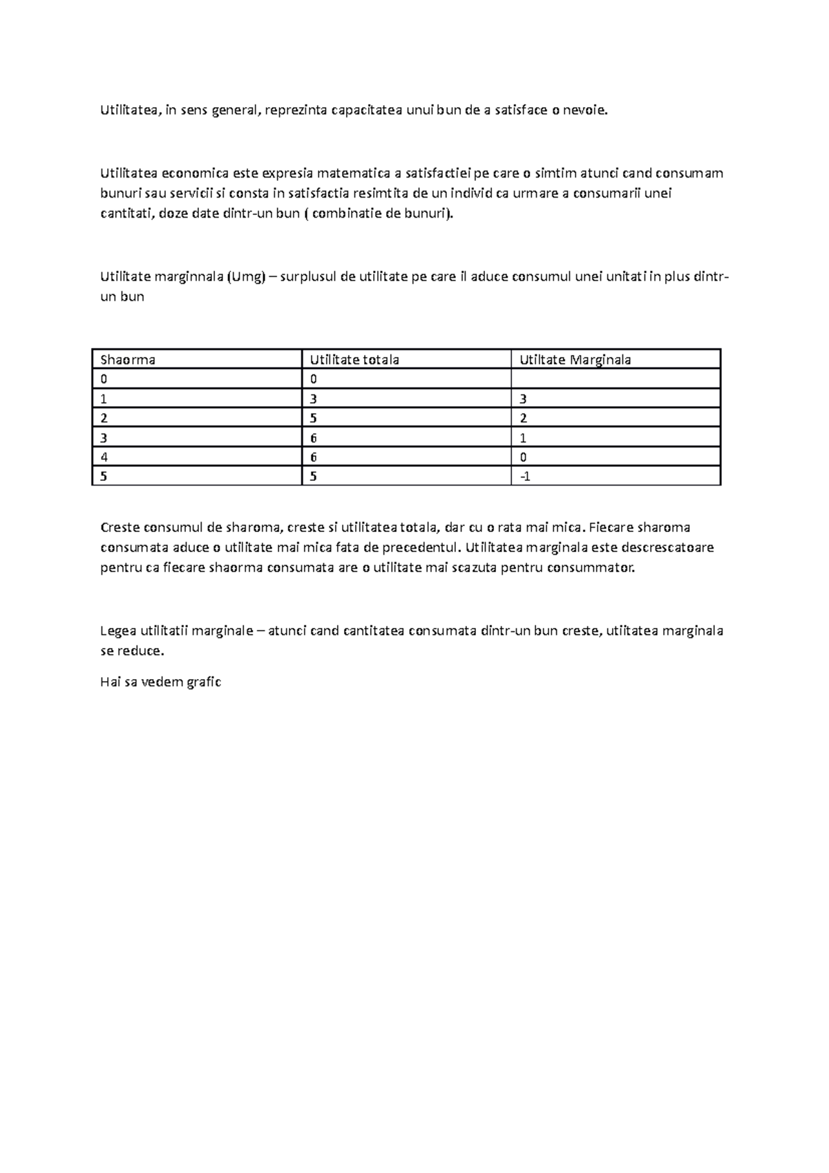 Utilitatea economica - Utilitatea, in sens general, reprezinta ...