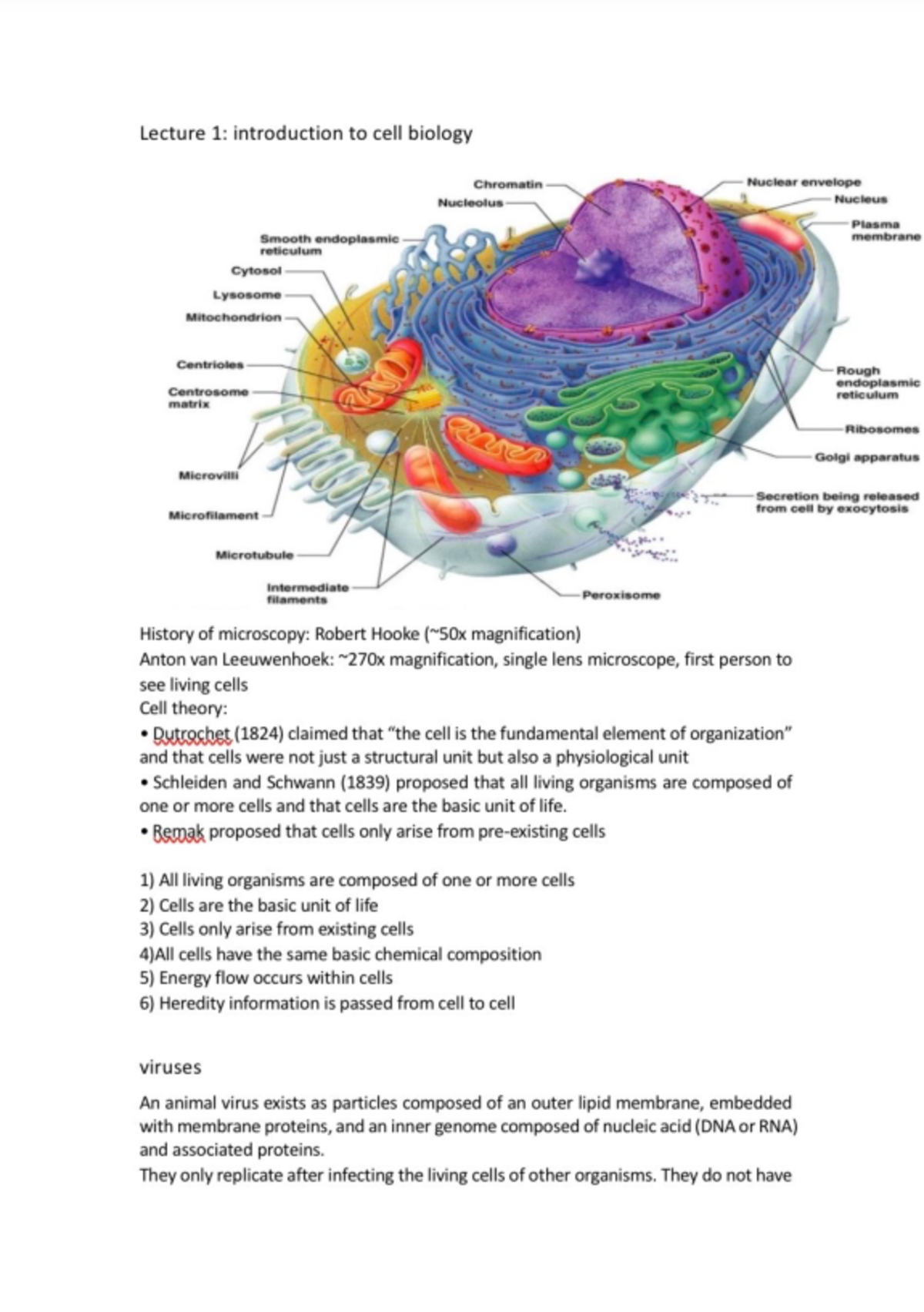 introduction to cell bio - CELL0008 - Studocu