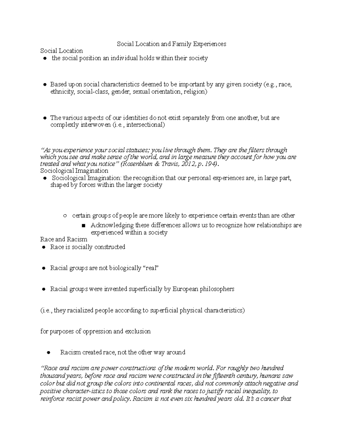 Social Location CH2 - Dr. Caroline Sanner - Social Location and Family ...