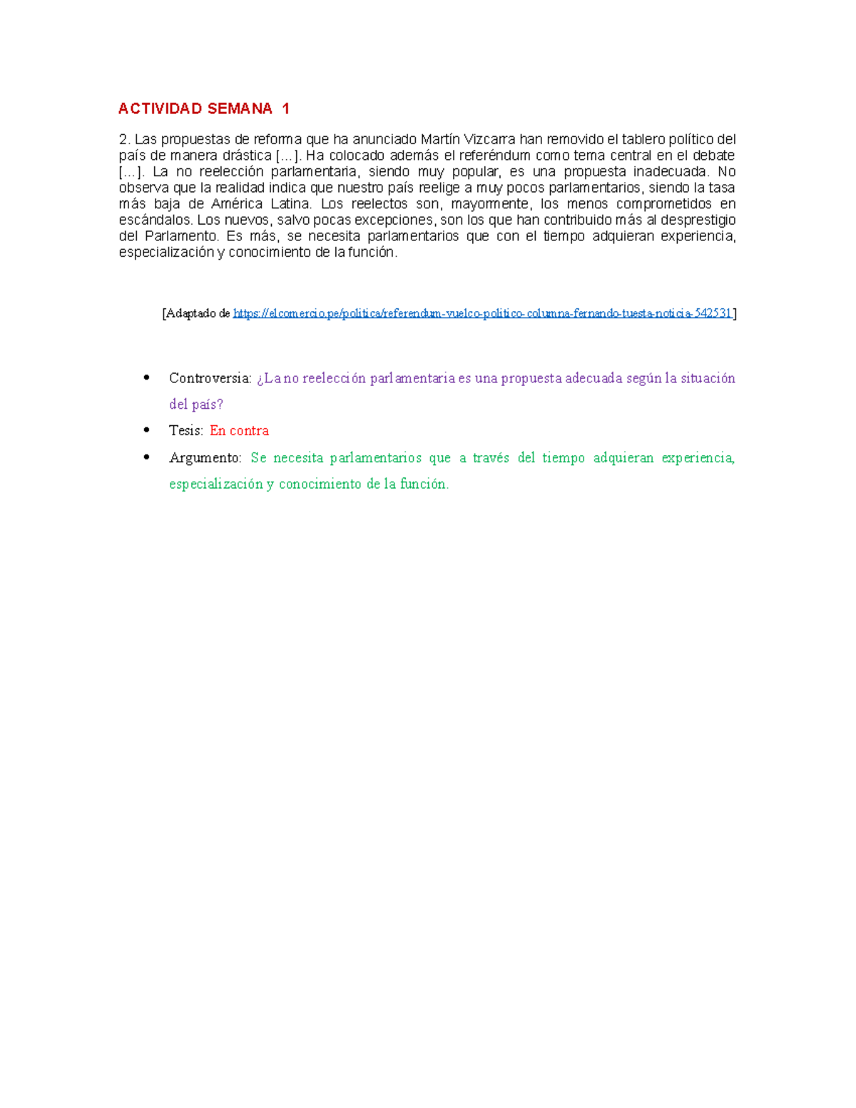 Ejemplos de Controversia, Tesis y Argumento - Comprensión y redacción ...