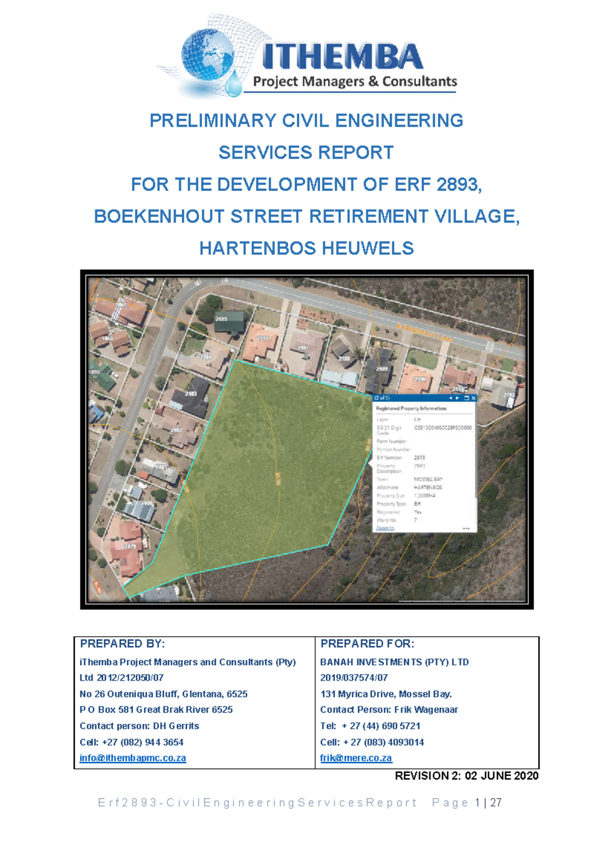 Appendix M Civil Engineering Services Report Ithemba 2020 - PRELIMINARY ...