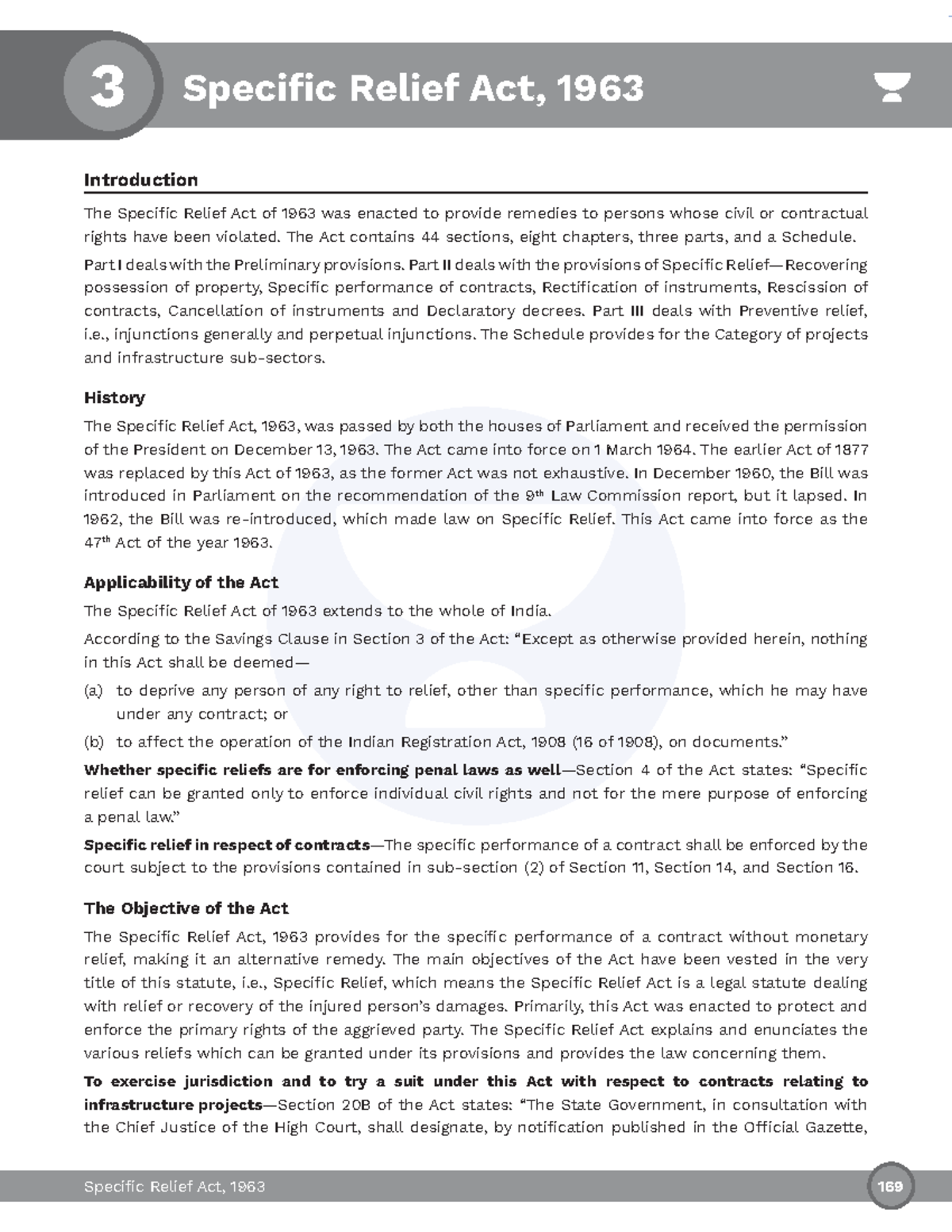 SRA - Sra- Summaries sra - 3 Specific Relief Act, 1963 Introduction The Specific Relief Act of ...