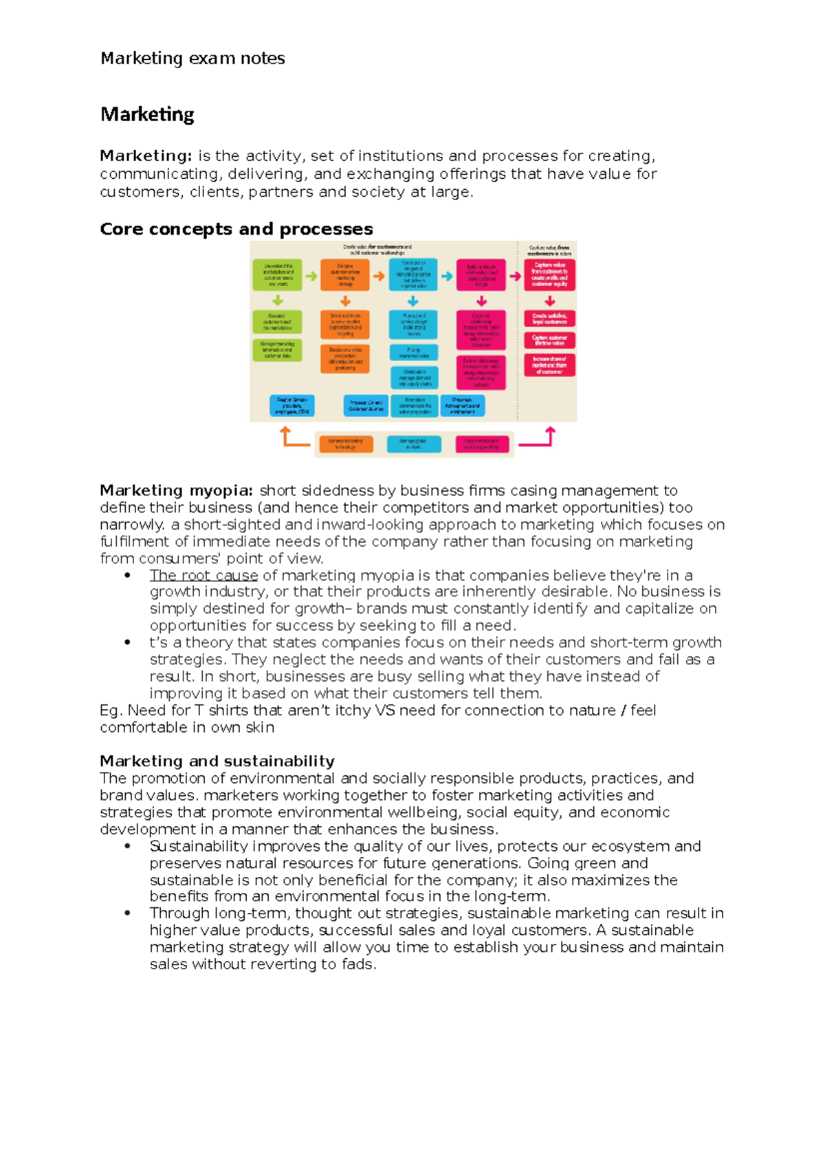 Marketing-exam-notes - Marketing Marketing: is the activity, set of ...