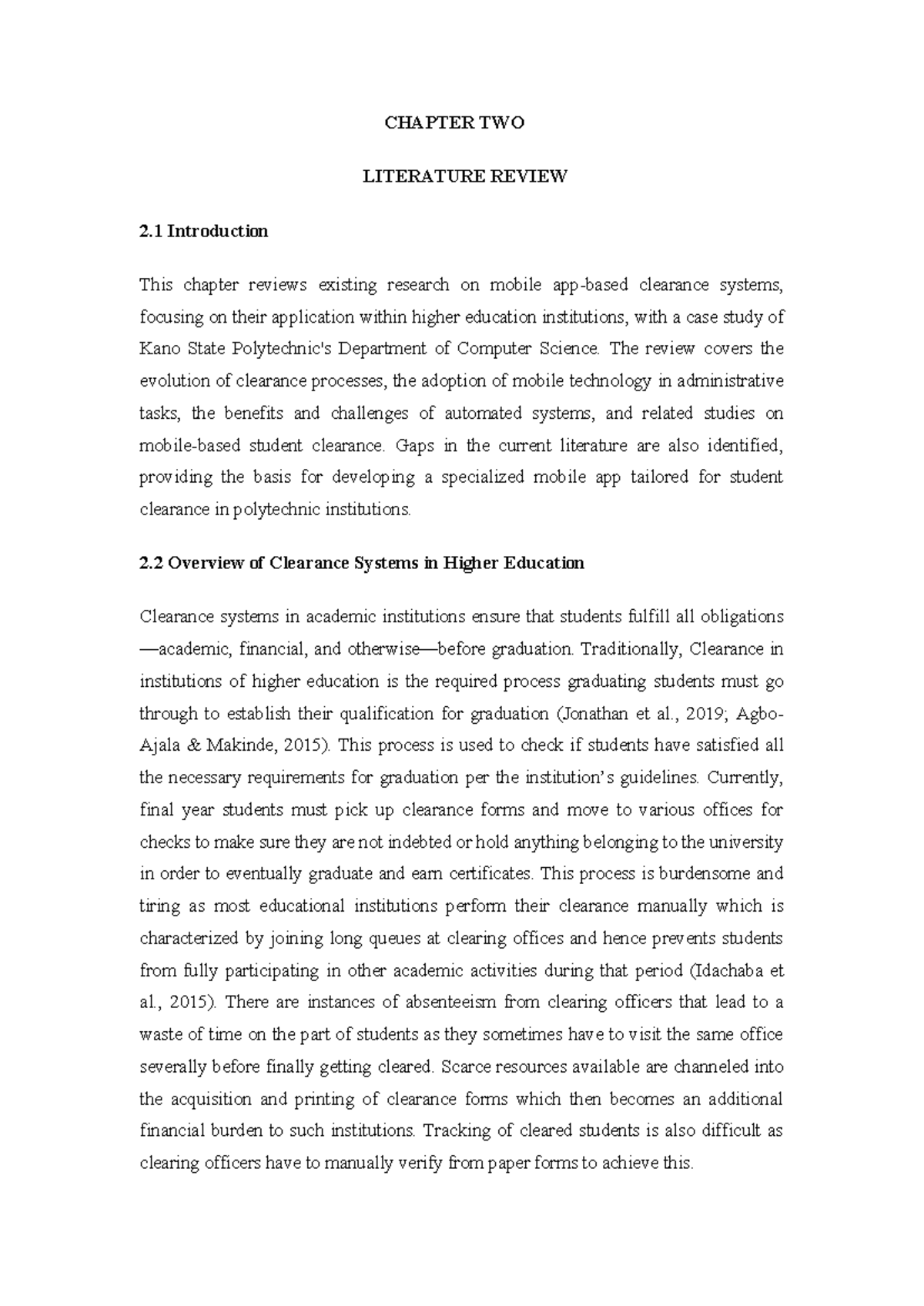 Chapter TWO Correction - CHAPTER TWO LITERATURE REVIEW 2 Introduction ...