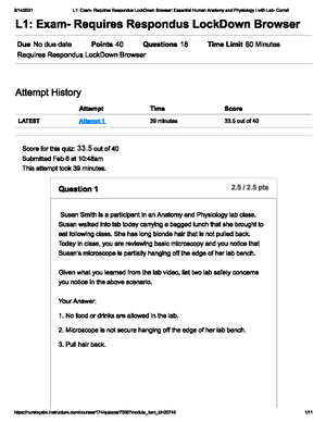 Module 5 exam 5 Muscular system - Question 1 2 / 2 pts There are three ...