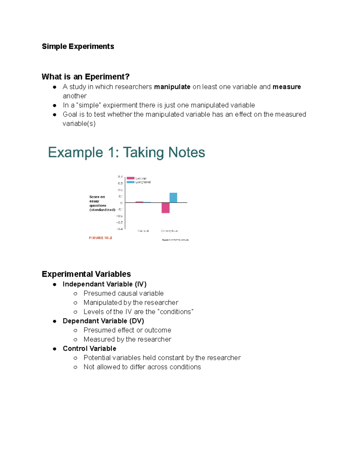 PS-295 Week 10. Experiments - Simple Experiments What is an Eperiment? A study in which - Studocu