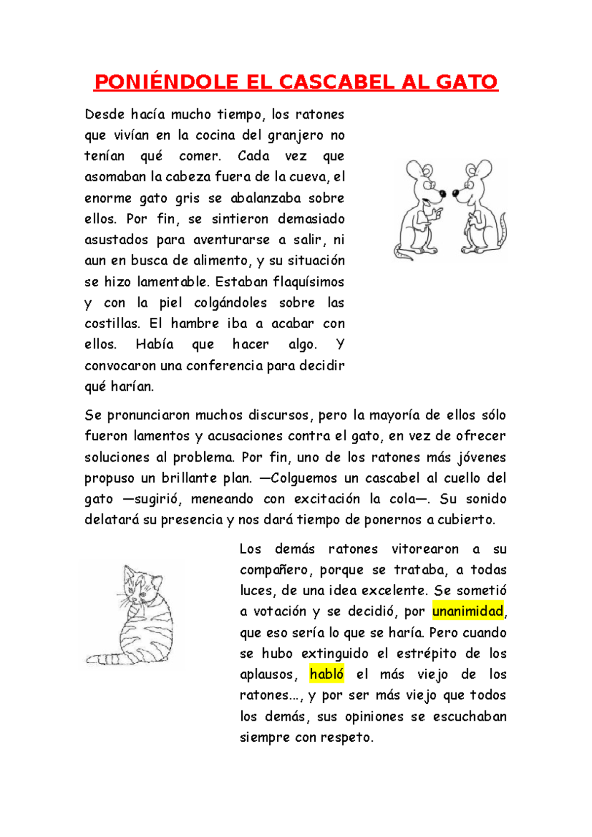 Poniéndole EL Cascabel AL GATO - PONIÉNDOLE EL CASCABEL AL GATO Desde ...