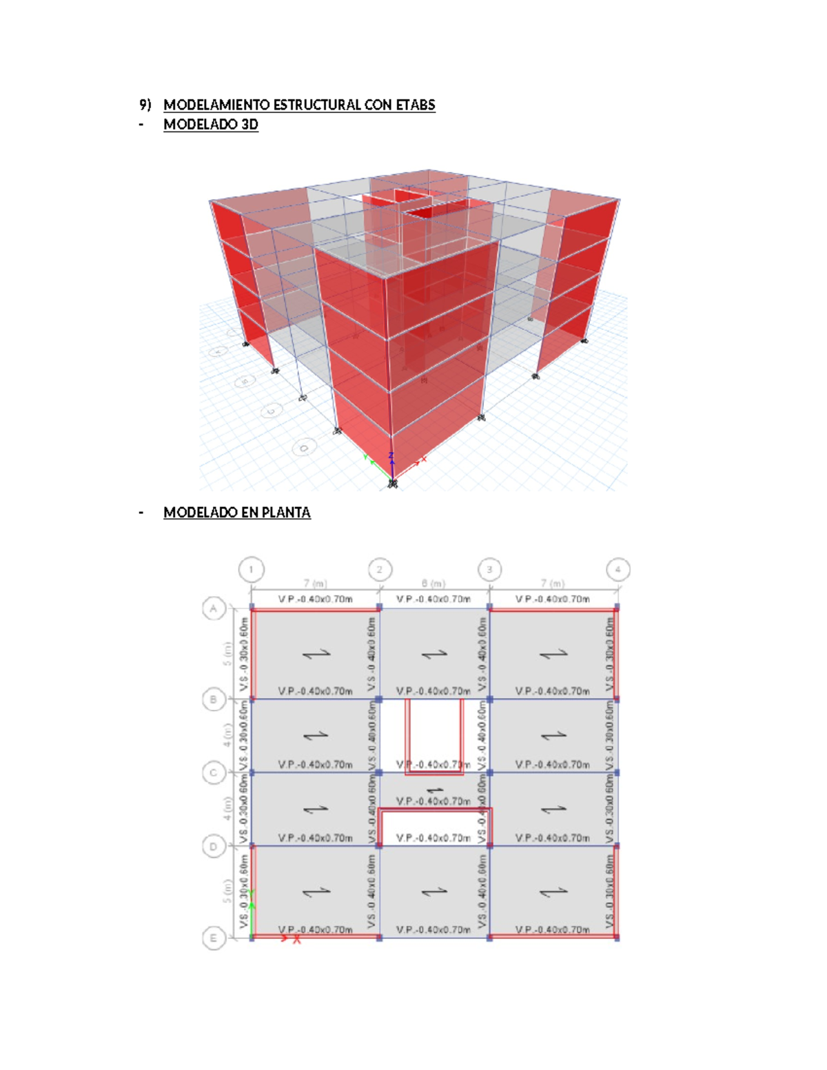 Resultados Generales DE Analisis Edificación - 9) MODELAMIENTO ESTRUCTURAL CON ETABS - MODELADO ...