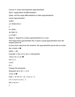 Lecture 12, 13, 14 - In depth notes - Lecture 12: Related Rates Example ...