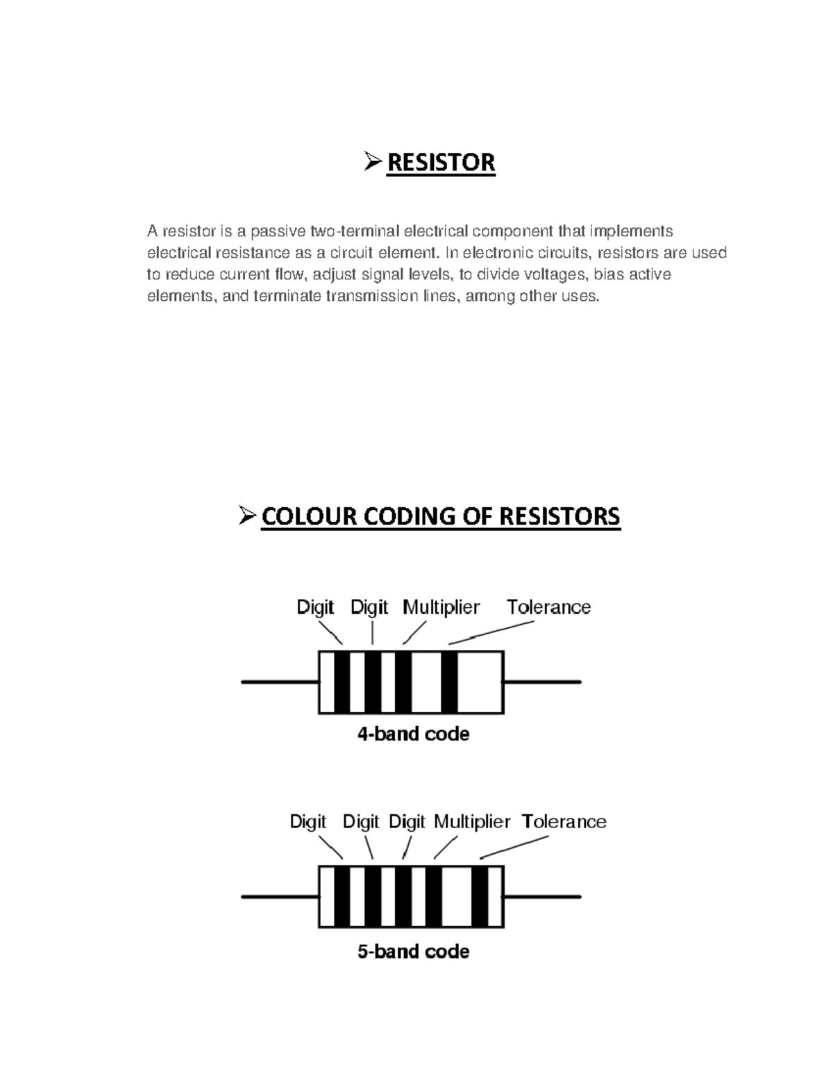 Resistor - RESISTOR A resistor is a passive two-terminal electrical ...