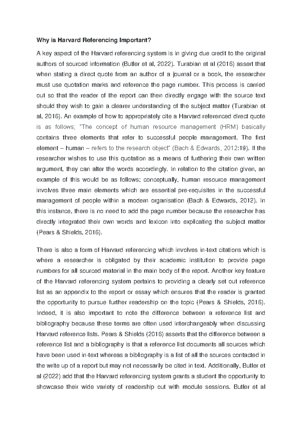 Importance of Harvard Referencing - Why is Harvard Referencing ...