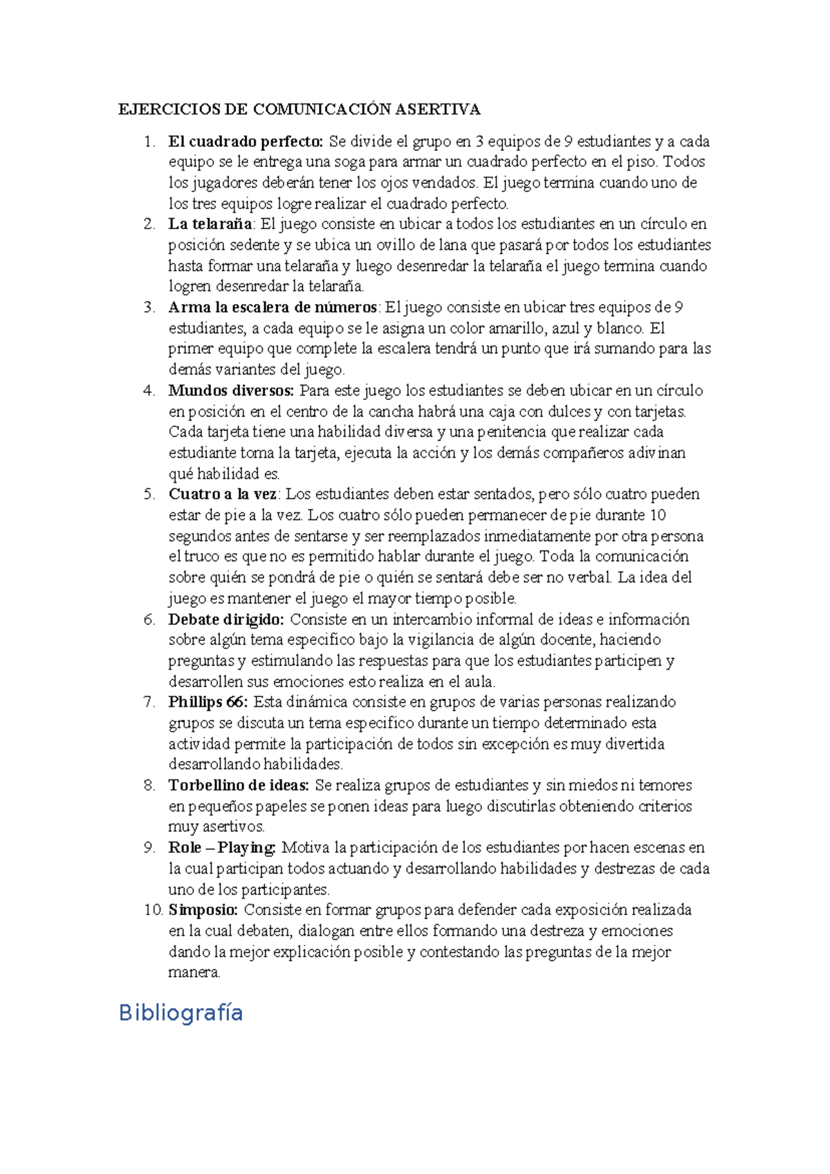 Ejercicios Comunicacion Asertiva - EJERCICIOS DE COMUNICACIÓN ASERTIVA El cuadrado perfecto: Se ...