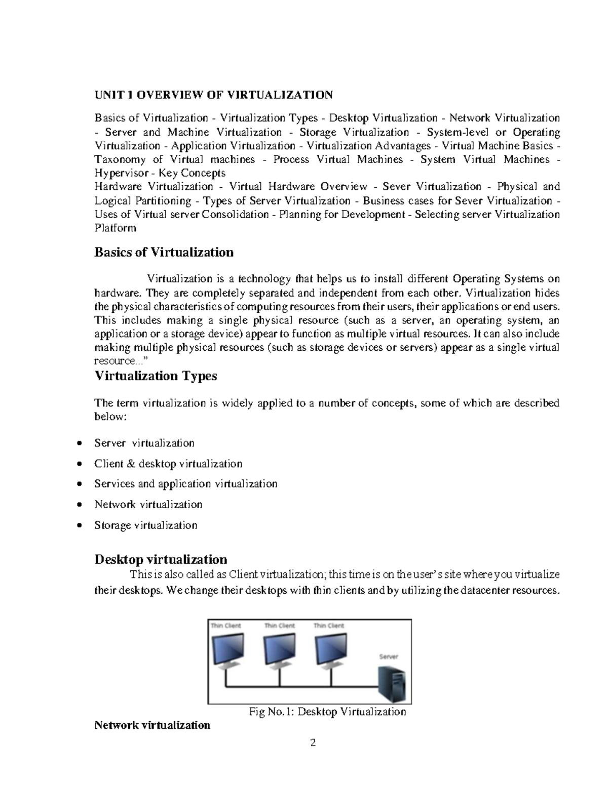 Virtualization - GREAT - UNIT 1 OVERVIEW OF VIRTUALIZATION Basics of Virtualization ...