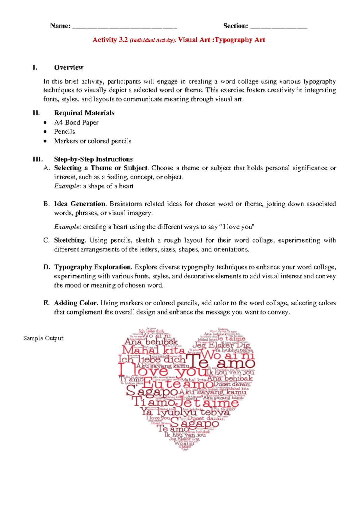 Activity 3.2-Typography Art - Name ...